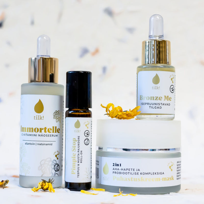 Immortelle näoseerum C-vitamiini, allantoiini ja niatsinamiidiga – Ehestu